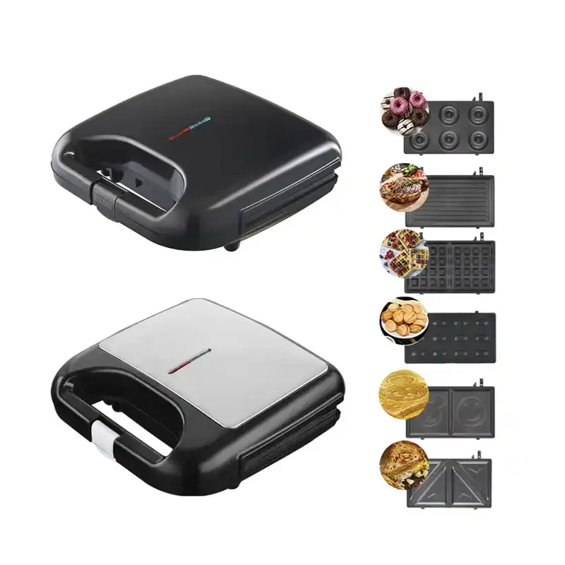 750 Watts Easy To Clean Kitchen Black 2 Slice Toster Grill Sandwich ...